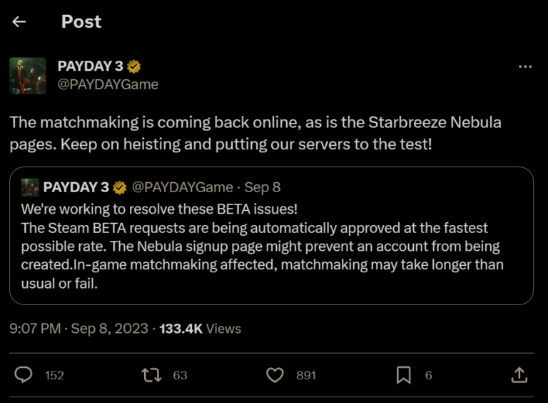 Payday 3 Matchmaking Not Working Fix - Gamerz Gateway | Gamerz Gateway